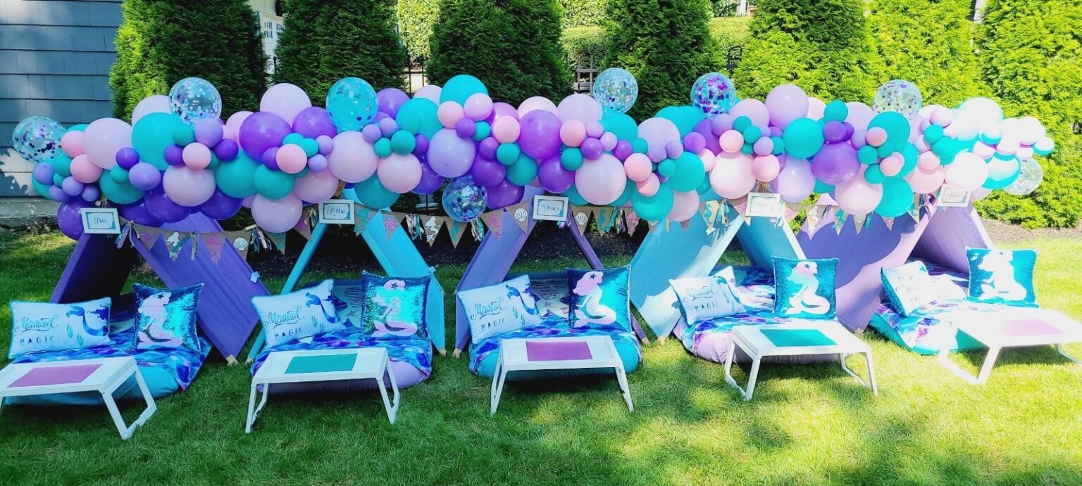 Mermaid Magic A Frame 7 pc Sleepover Set - Sleepover Party Shop