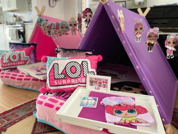 Purple A Frame Tent With Canvas Bag - Sleepover Party Shop