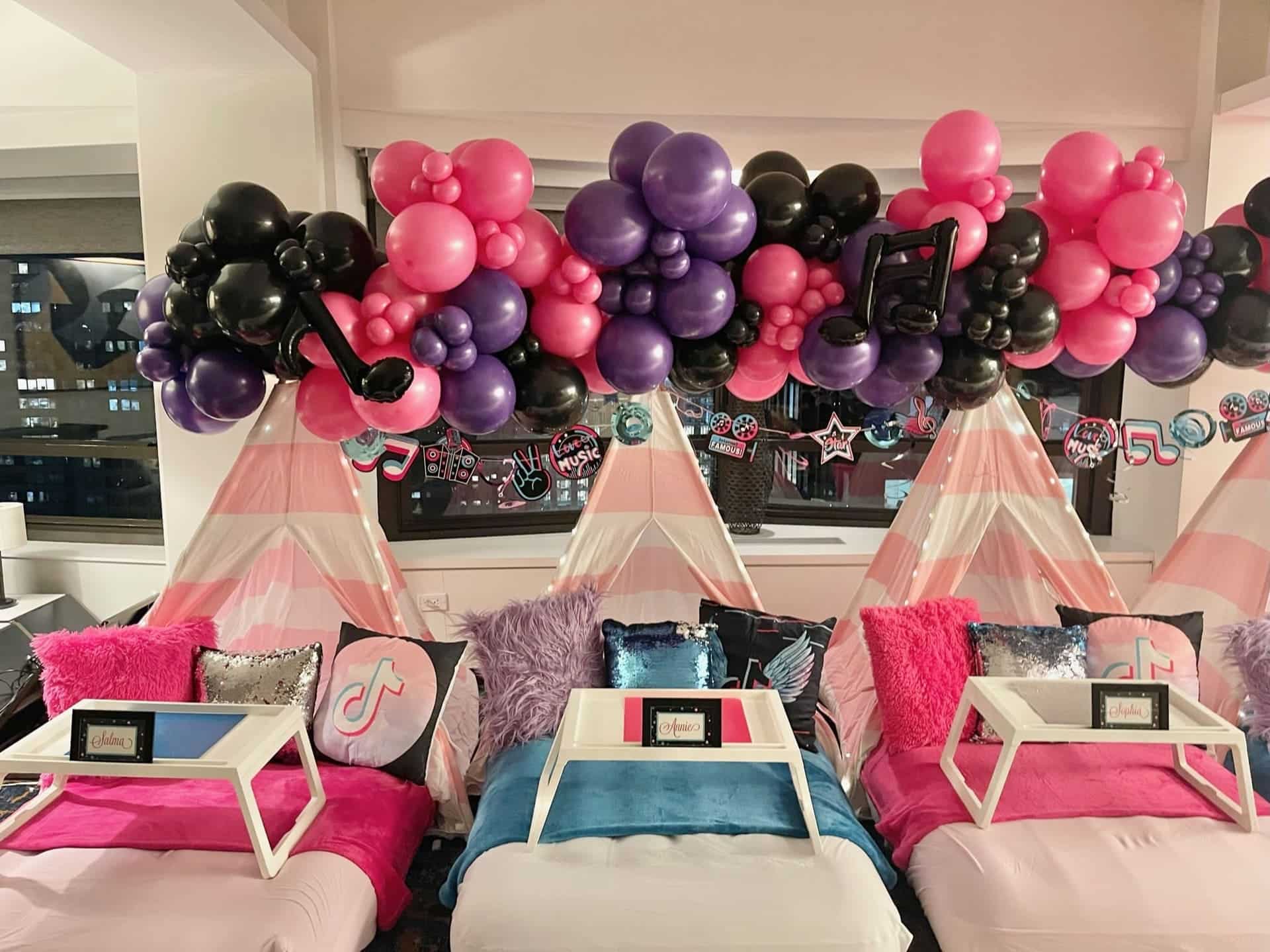 Designer-themed Deluxe Tent Rental: Sleepover Party Shop
