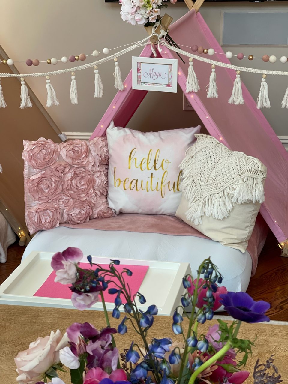 Bohemian Romance Teepee 7 pc Sleepover Set - Sleepover Party Shop