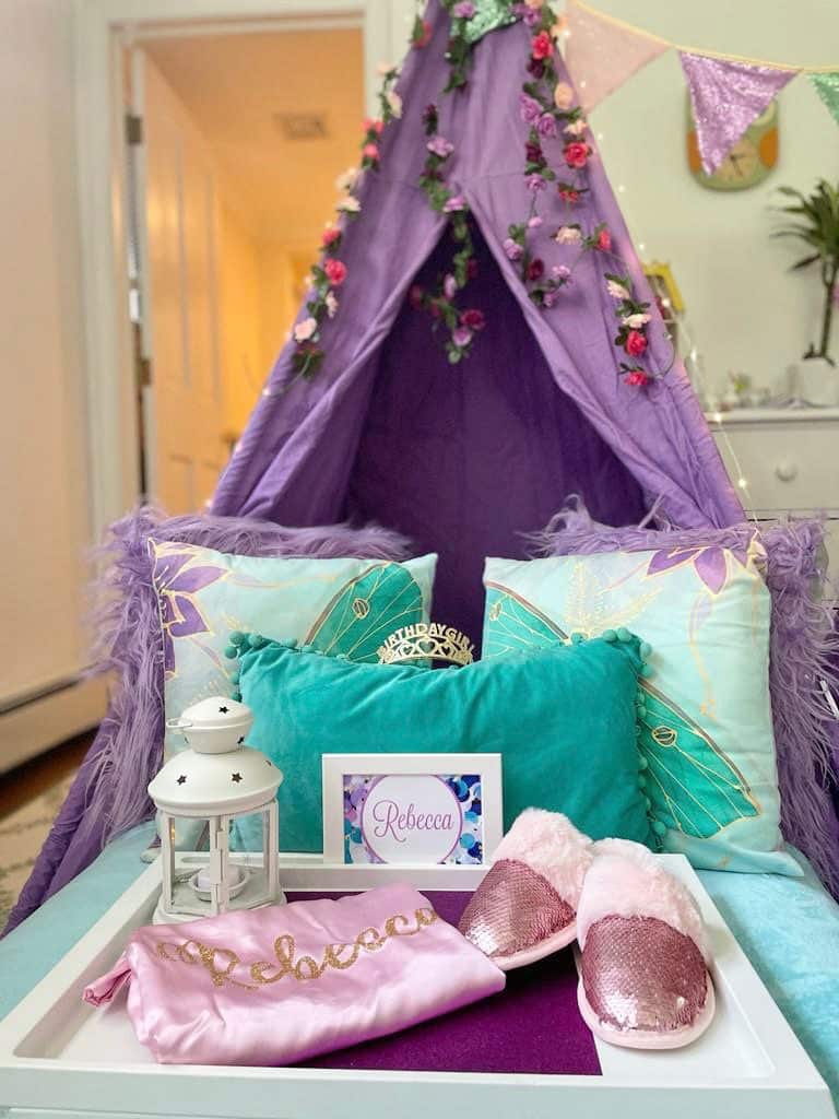 Enchanted Garden A Frame 7 pc Sleepover Set - Sleepover Party Shop