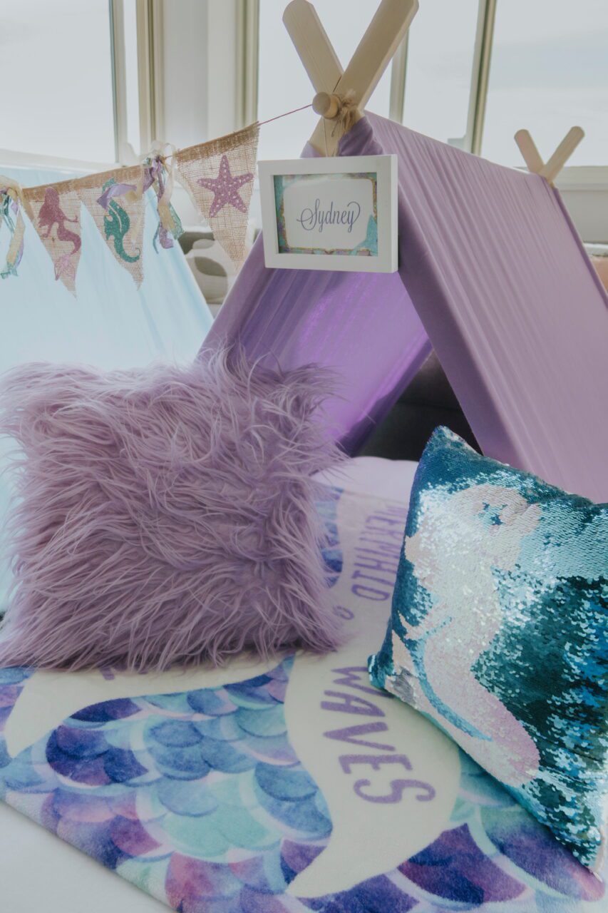 Mermaid Magic A Frame 7 pc Sleepover Set - Sleepover Party Shop