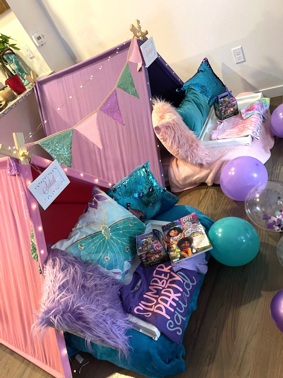 Enchanted Garden A Frame 7 pc Sleepover Set - Sleepover Party Shop