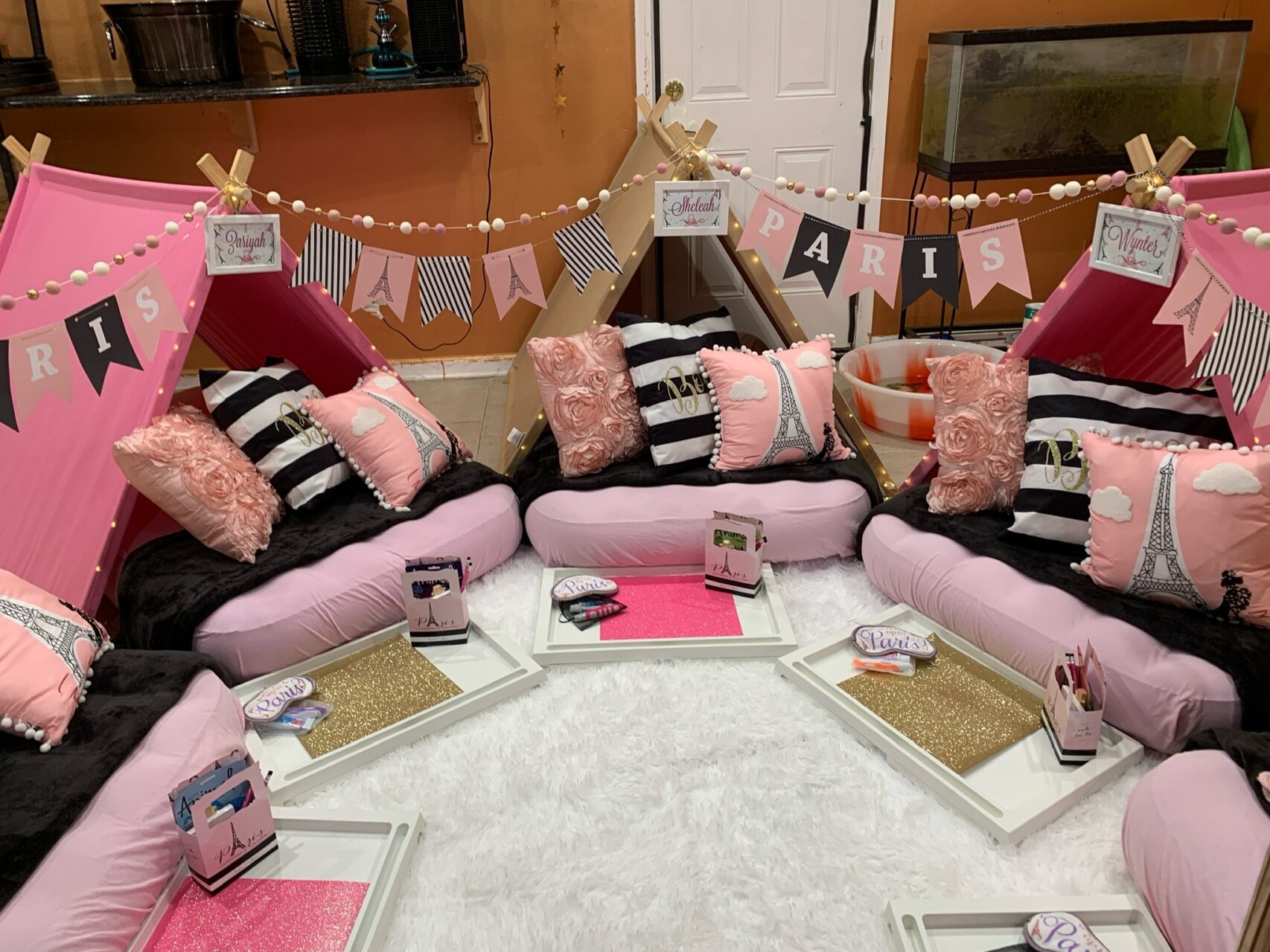 Paris Dreams A Frame 7 pc Sleepover Set - Sleepover Party Shop