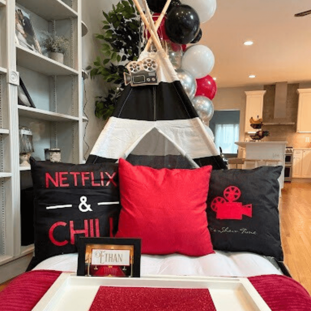 Movie Night Magic Teepee 7 pc Sleepover Set - Sleepover Party Shop