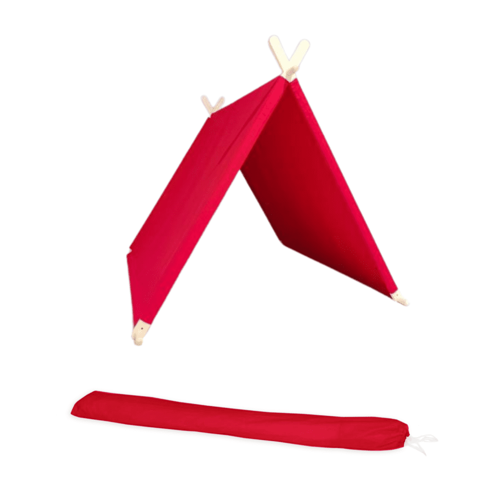 Red A Frame Tent with Canvas Bag - Sleepover Party Shop