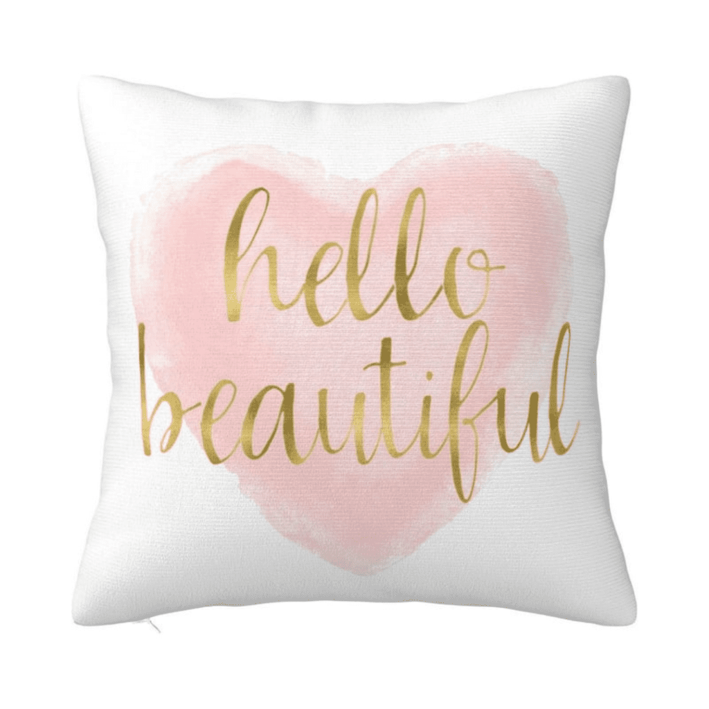 Hello Beautiful Pillow Cover - Sleepover Party Shop