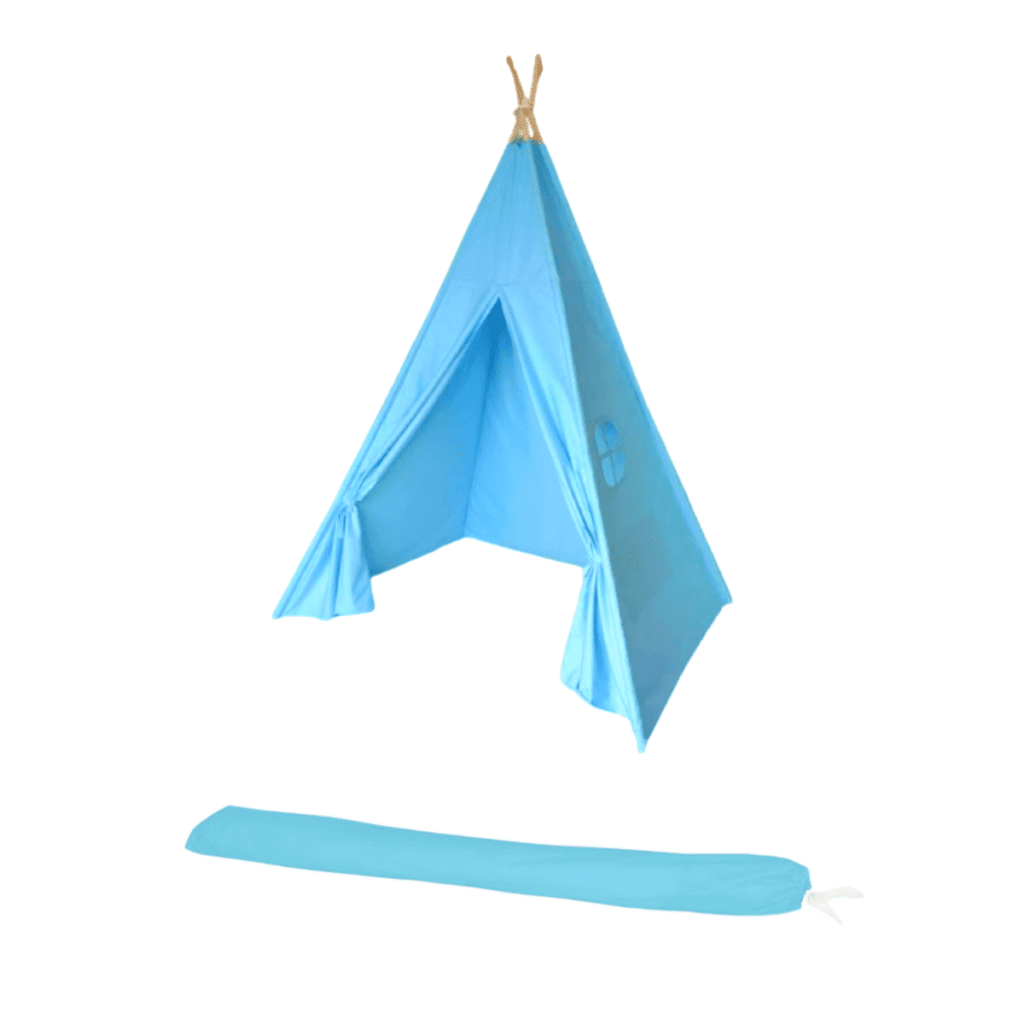 Aqua Teepee Tent with Canvas Bag - Sleepover Party Shop