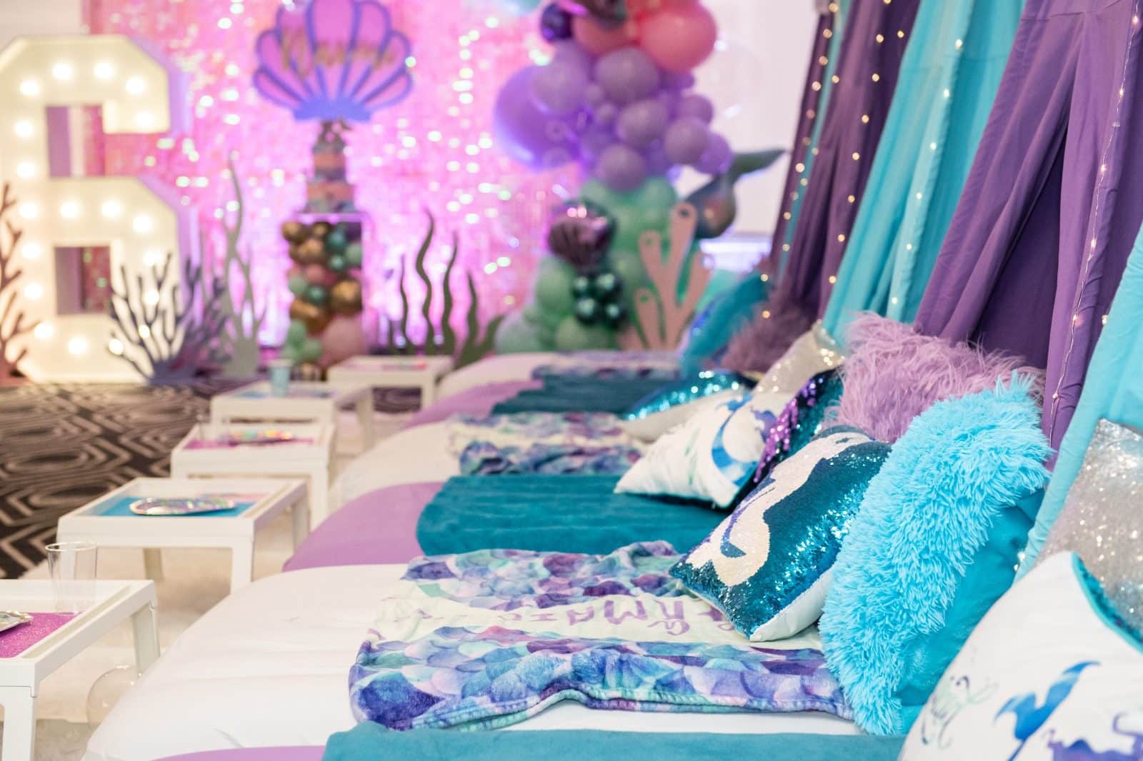 Mermaid Magic Teepee 7 pc Sleepover Set - Sleepover Party Shop