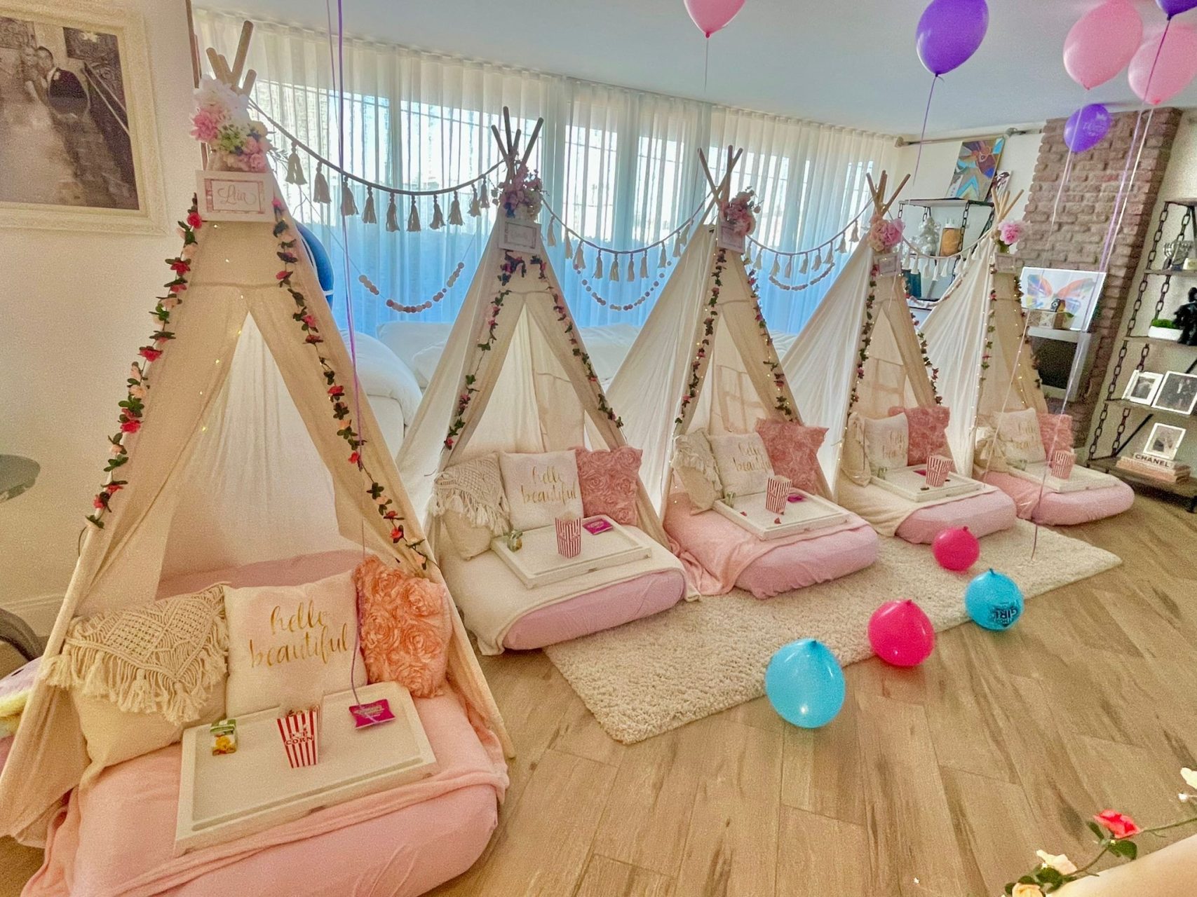 Bohemian Romance Teepee 7 pc Sleepover Set - Sleepover Party Shop