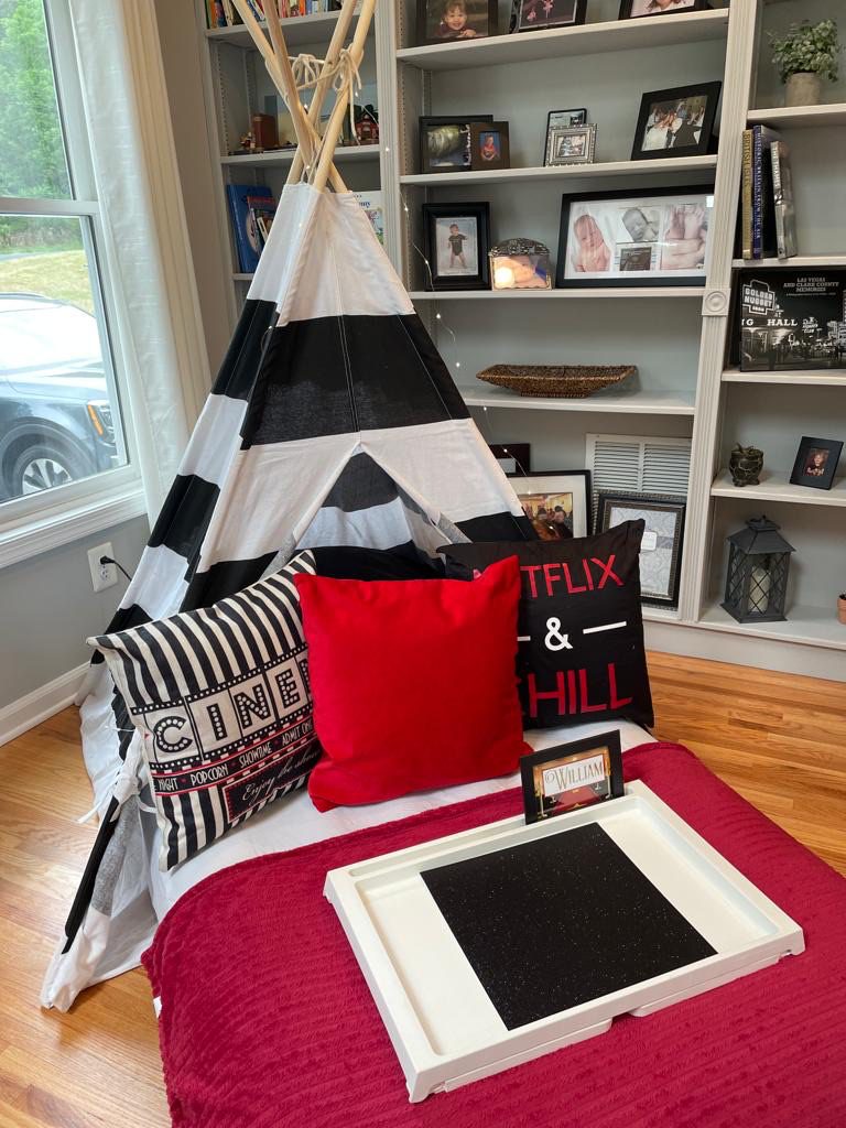 Movie Night Magic Teepee 7 pc Sleepover Set - Sleepover Party Shop