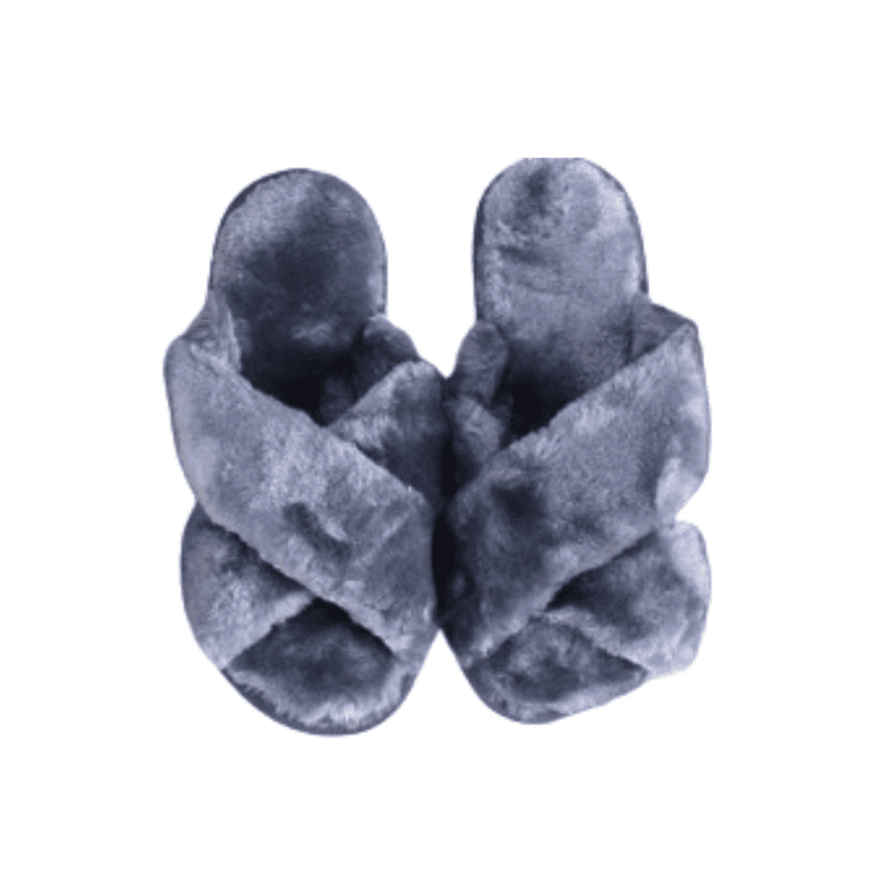 Personalized Fuzzy Slippers - Sleepover Party Shop